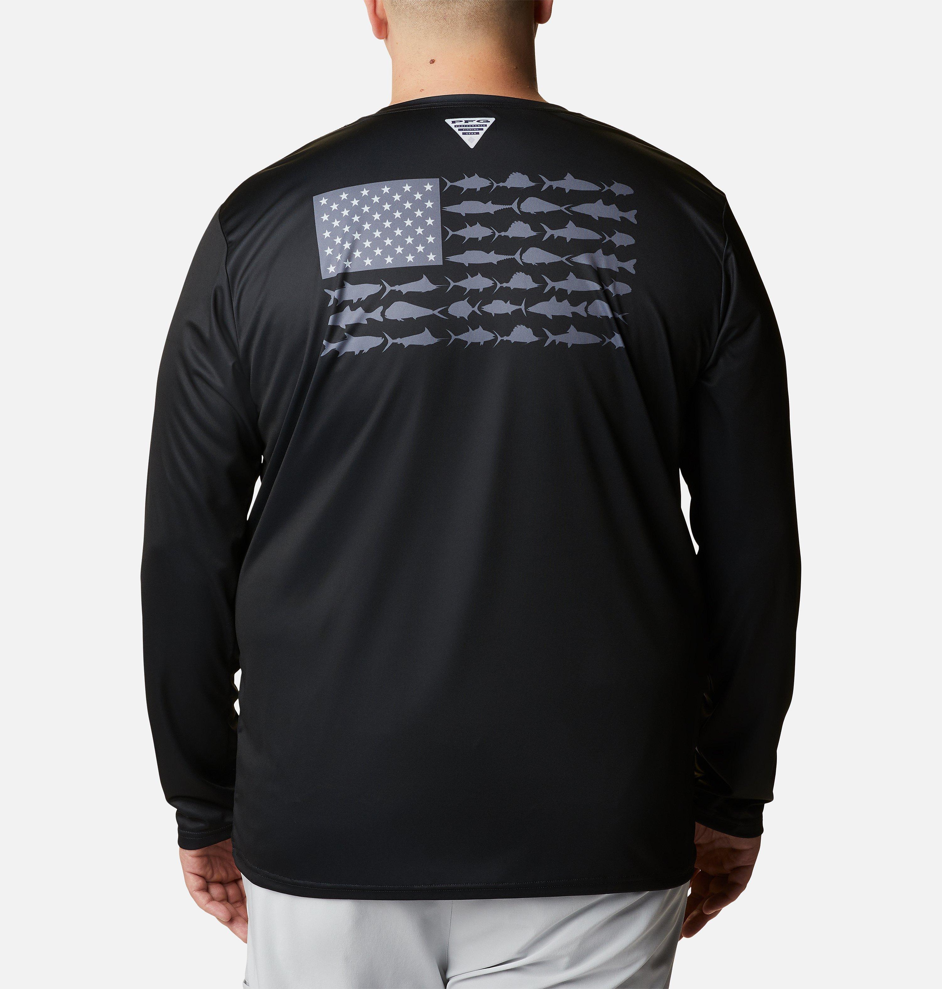 Men's PFG Terminal Tackle Fish Flag™ Long Sleeve Shirt - Big | 012 | 5X