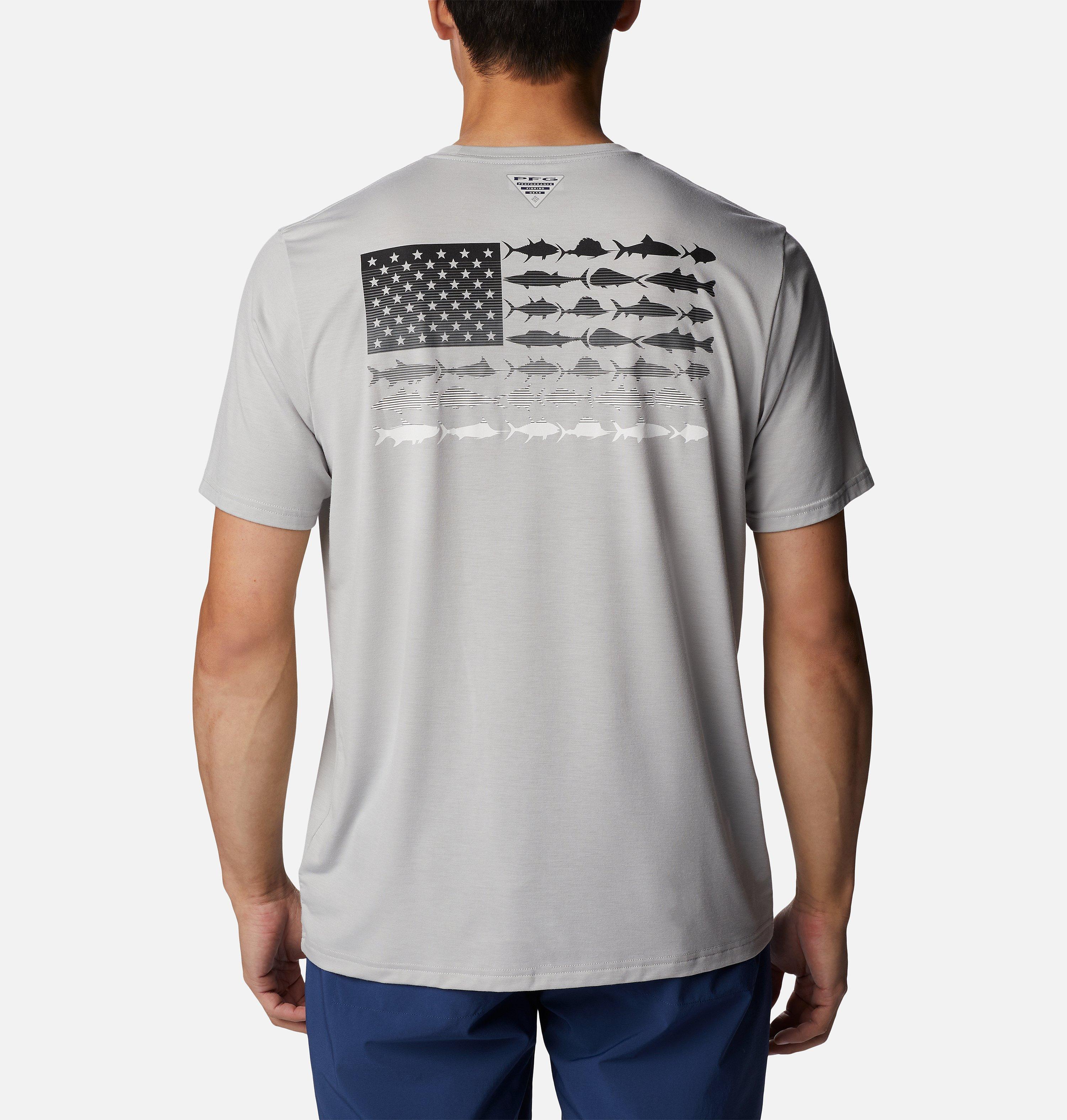 Men's PFG Fish Flag Tech Short Sleeve Shirt | Columbia