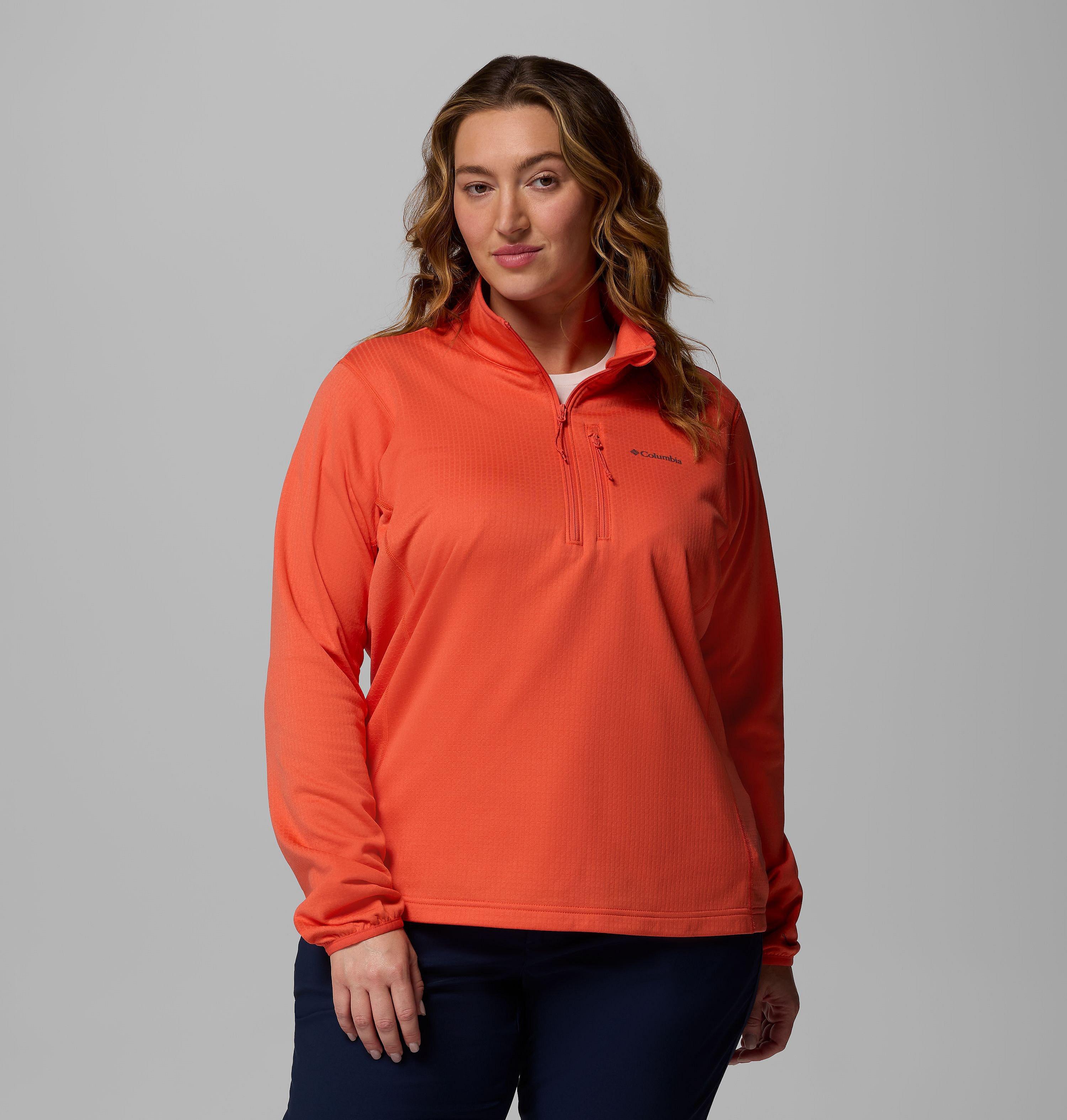 Women's Essential Hike Grid Fleece Half Zip Jacket - Plus Size | Columbia